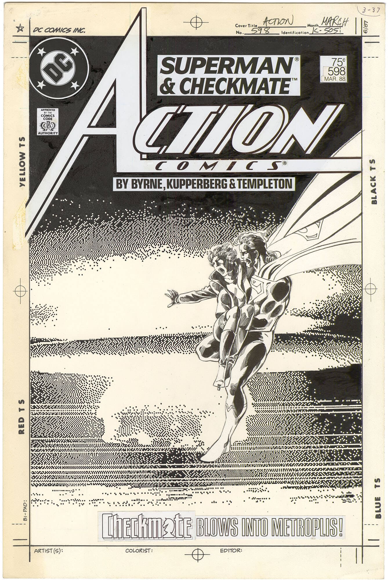 Original Comic Art by Action Comics 598 Cover | Nostalgic Investments