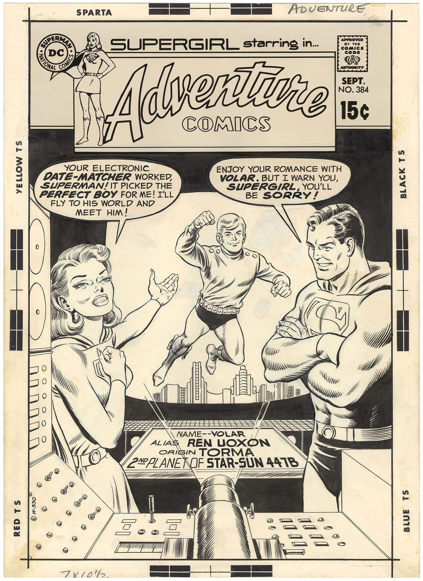Original Comic Art by Adventure Comics 384 Cover | Nostalgic Investments