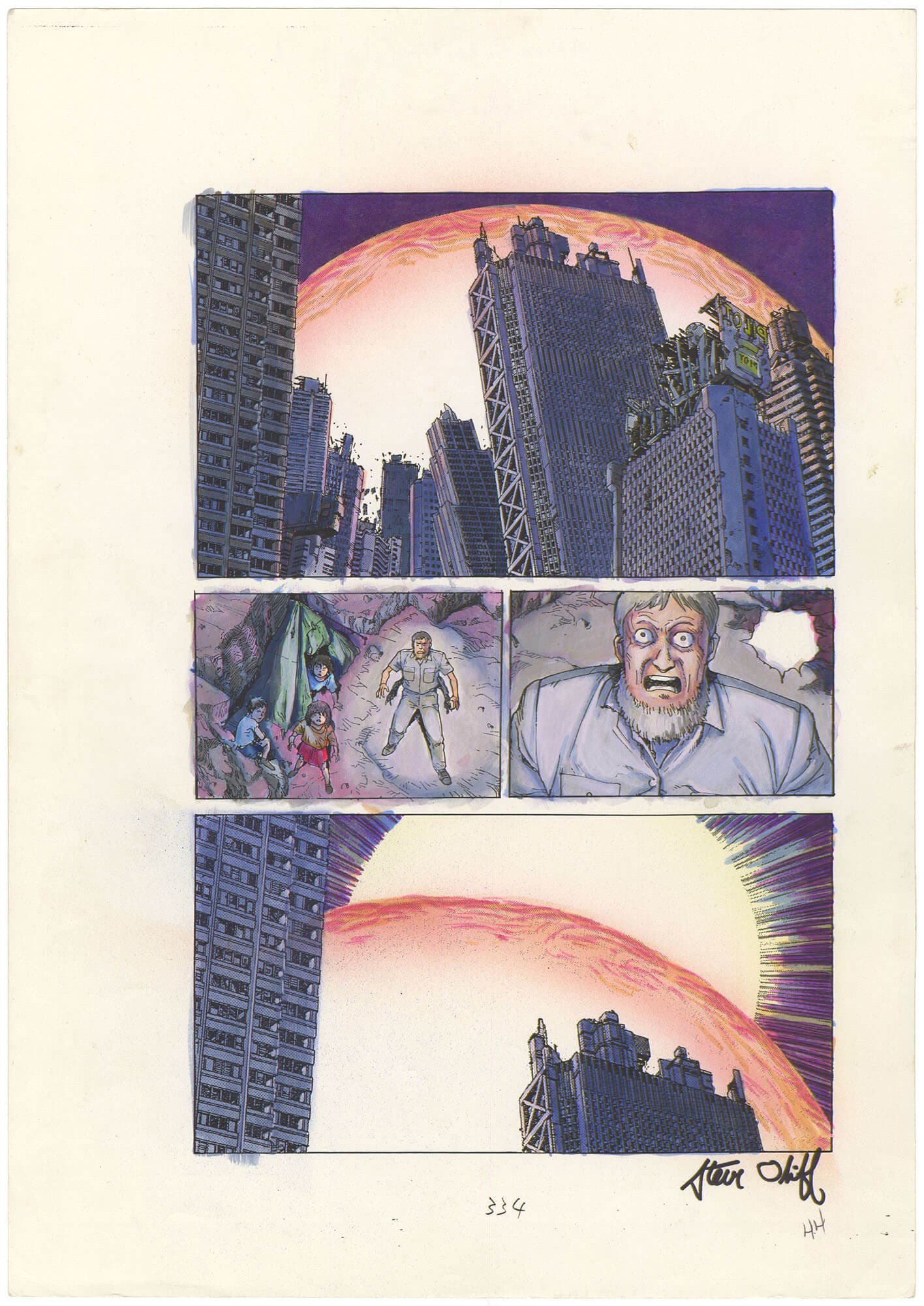 Original Comic Art by Akira Color Guide Vol 6 P334 Signed | Nostalgic ...