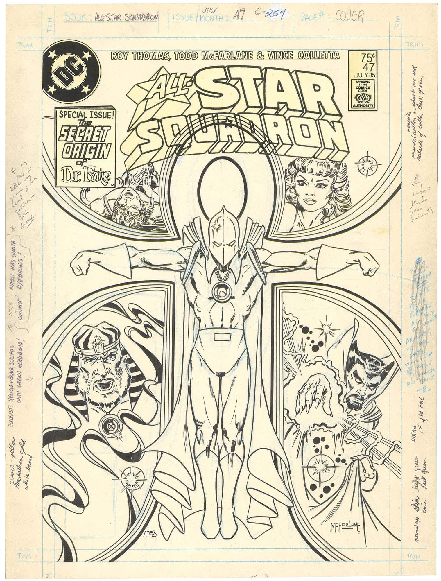 Original Comic Art by All Star Squadron 47 Cover | Nostalgic Investments