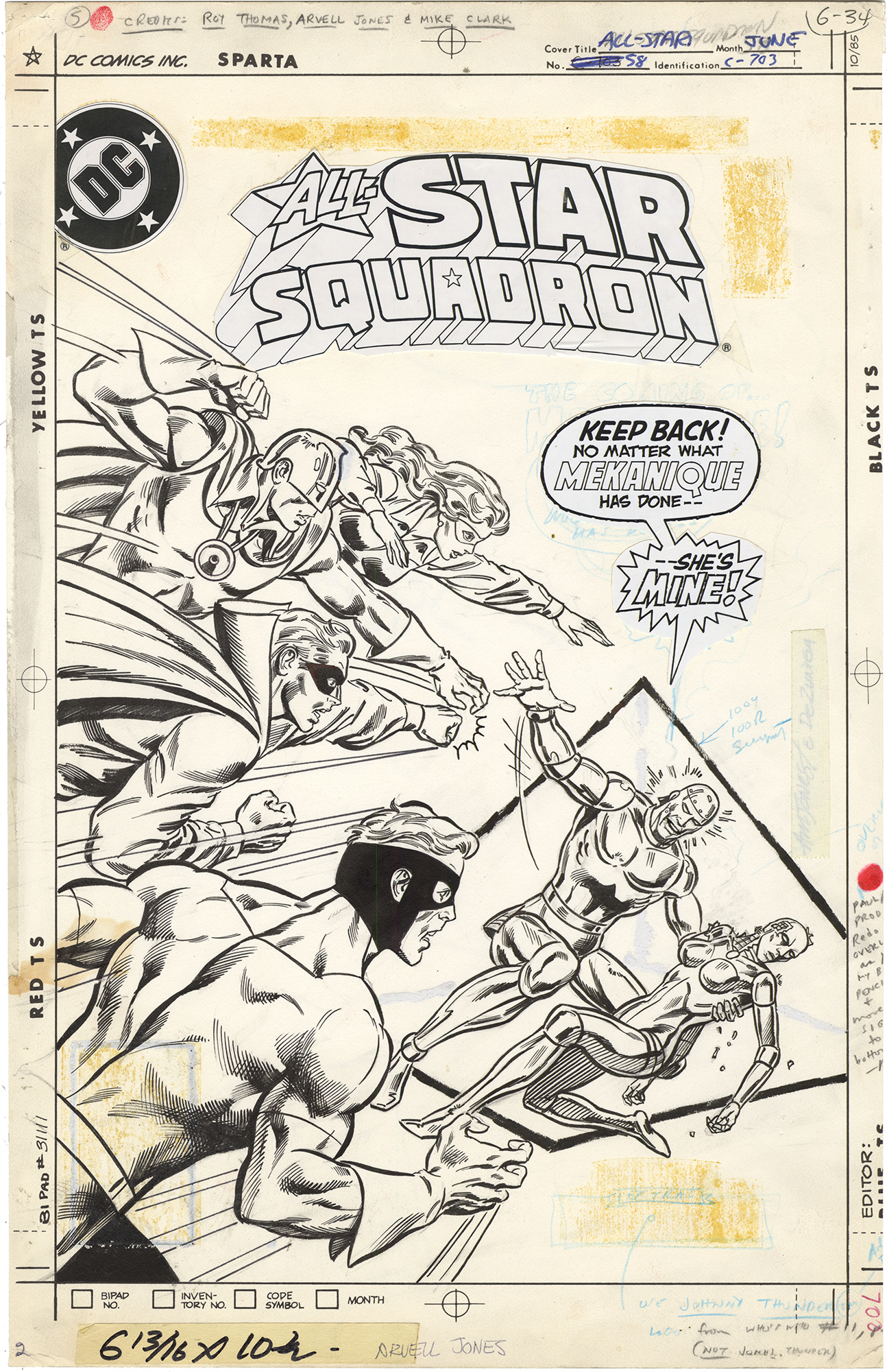 Original Comic Art by All Star Squadron 58 Cover | Nostalgic Investments
