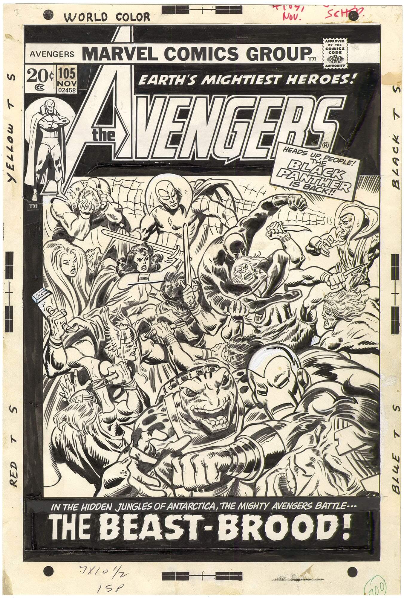 Original Comic Art by Avengers 105 Cover | Nostalgic Investments