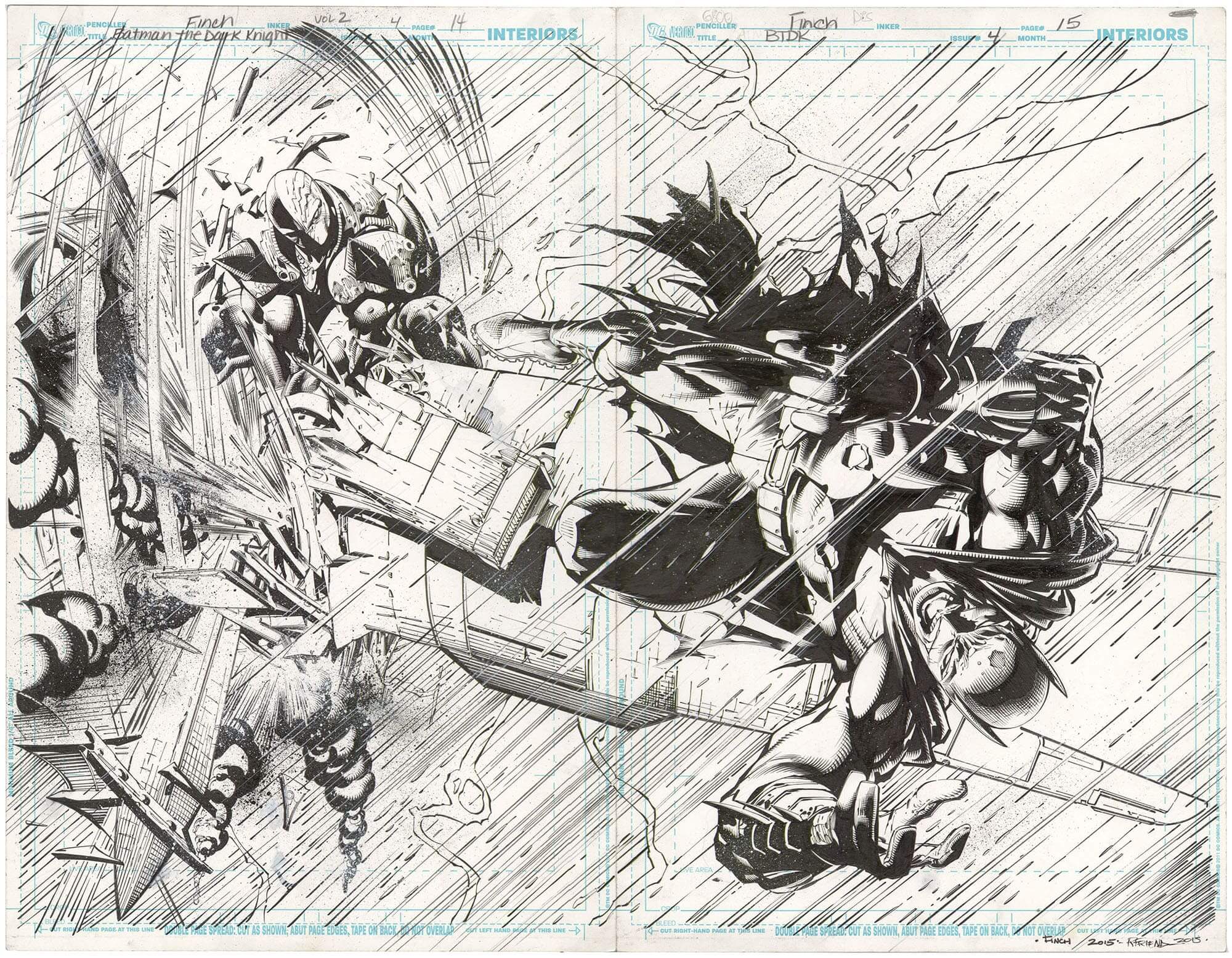 Original Comic Art by Batman Dark Knight 4 P1415 Signed | Nostalgic ...