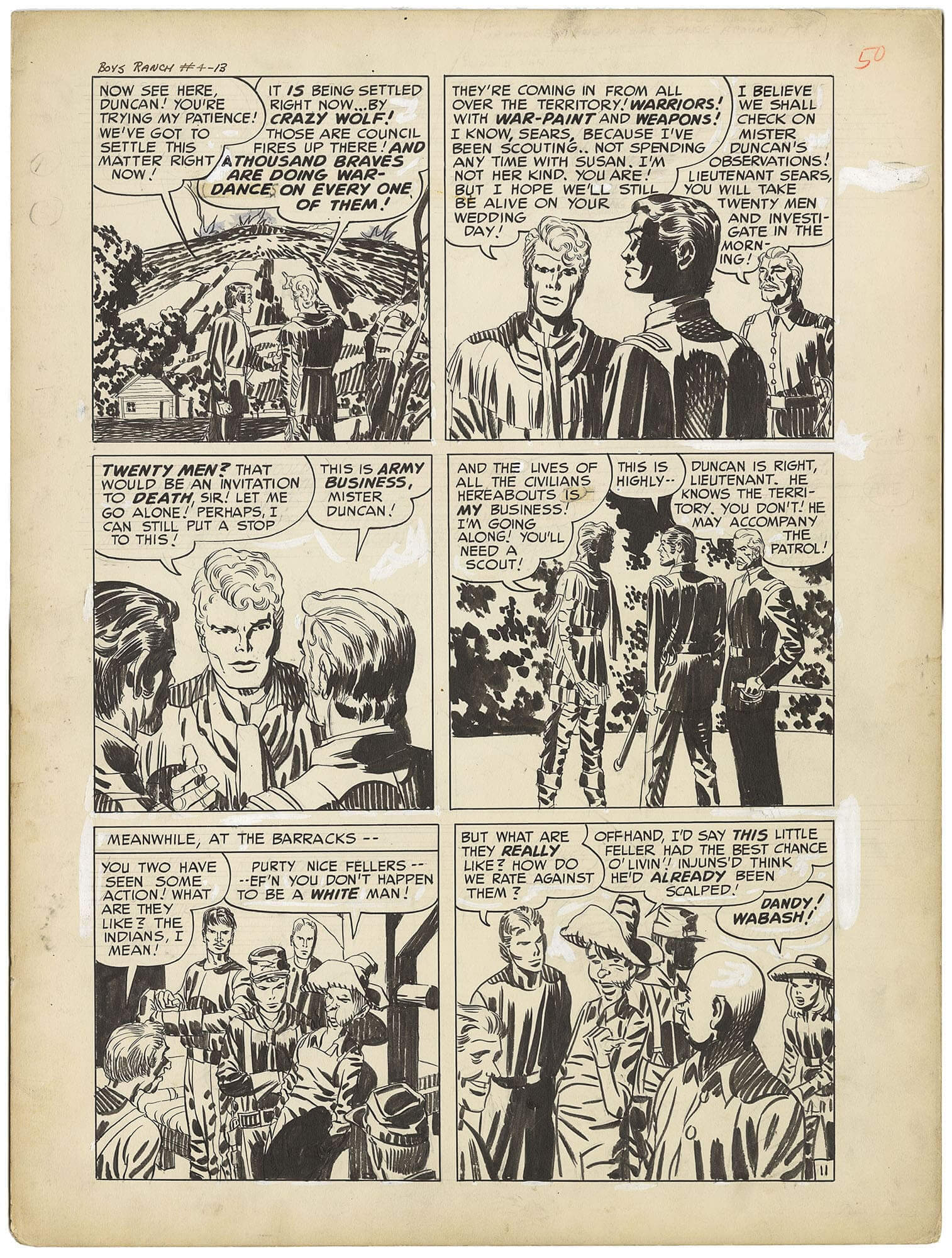 Original Comic Art by Boys Ranch 4 P11 Large Art | Nostalgic Investments