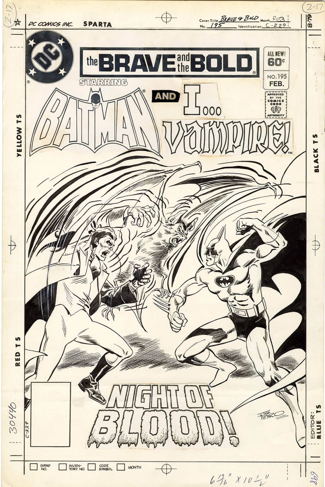 Original Comic Art by Brave And Bold 195 Cover | Nostalgic Investments