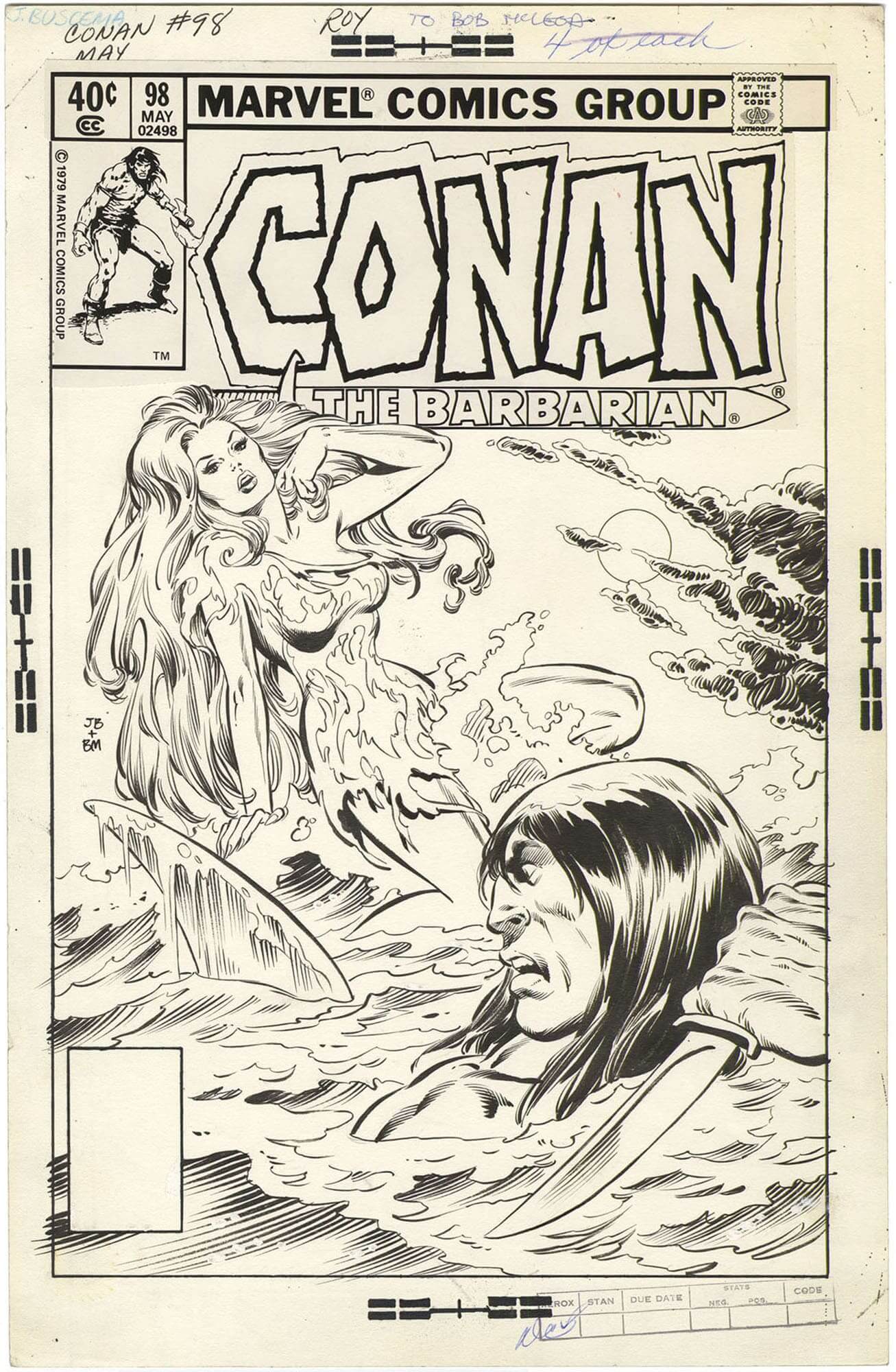 Original Comic Art by Conan Barbarian 98 Cover | Nostalgic Investments