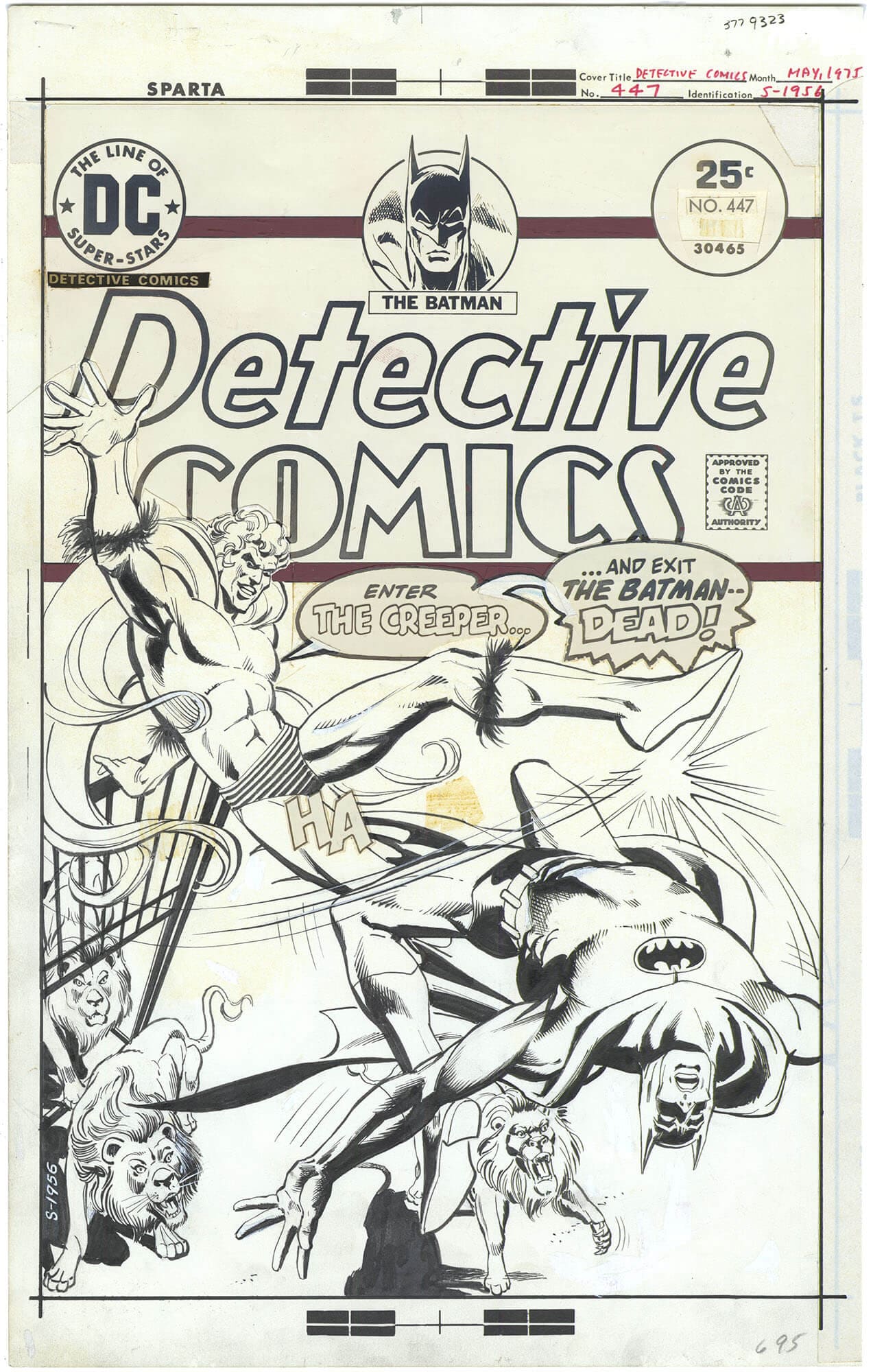 Original Comic Art by Detective Comics 447 Cover | Nostalgic Investments