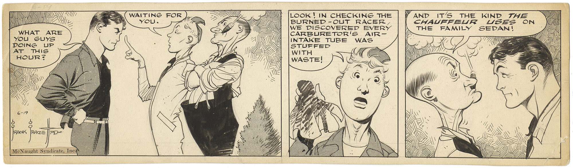 Original Comic Art by Frank Frazetta | Johnny Comet Strip 6191952 ...
