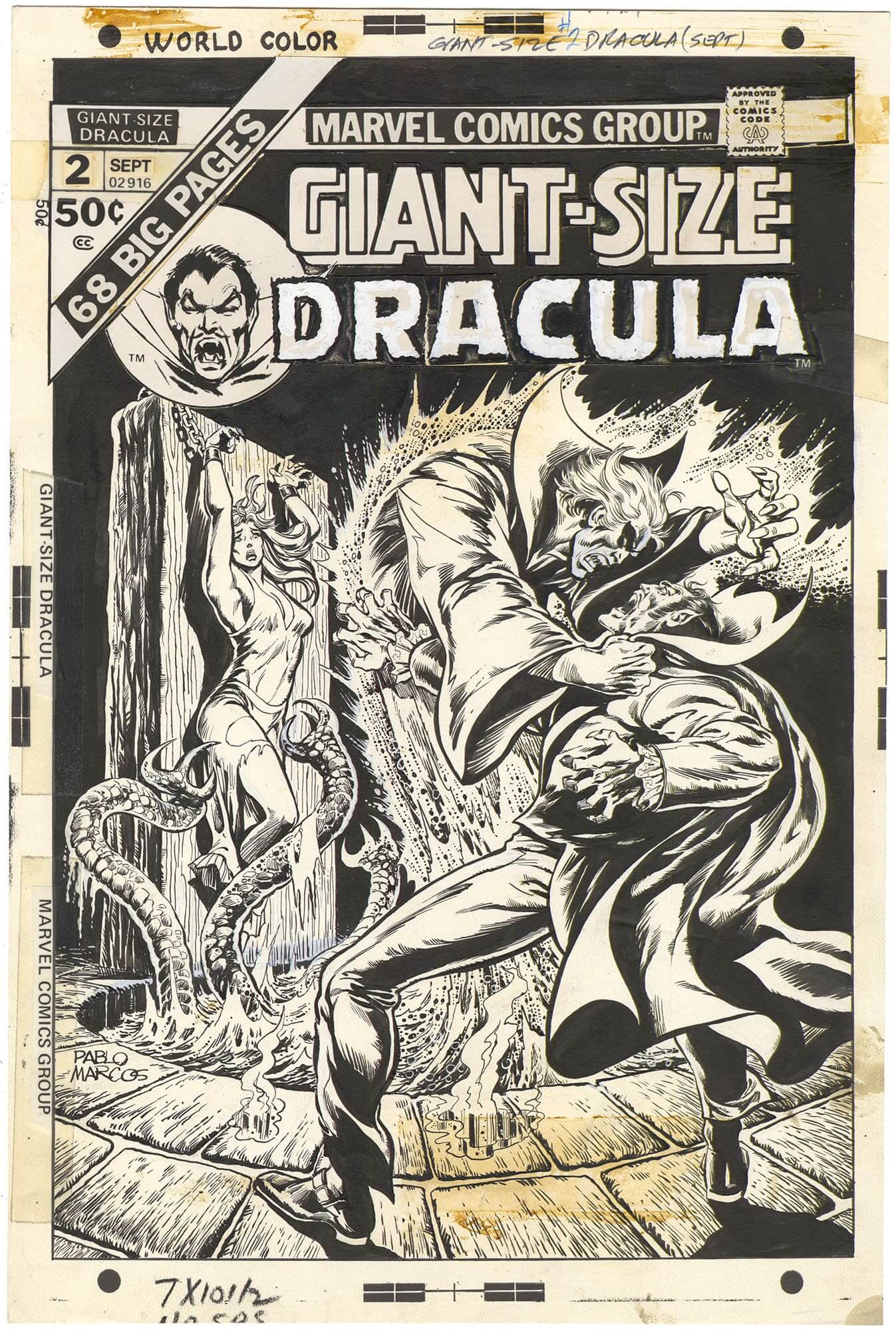 Original Comic Art by Giant Size Dracula 2 Cover | Nostalgic Investments