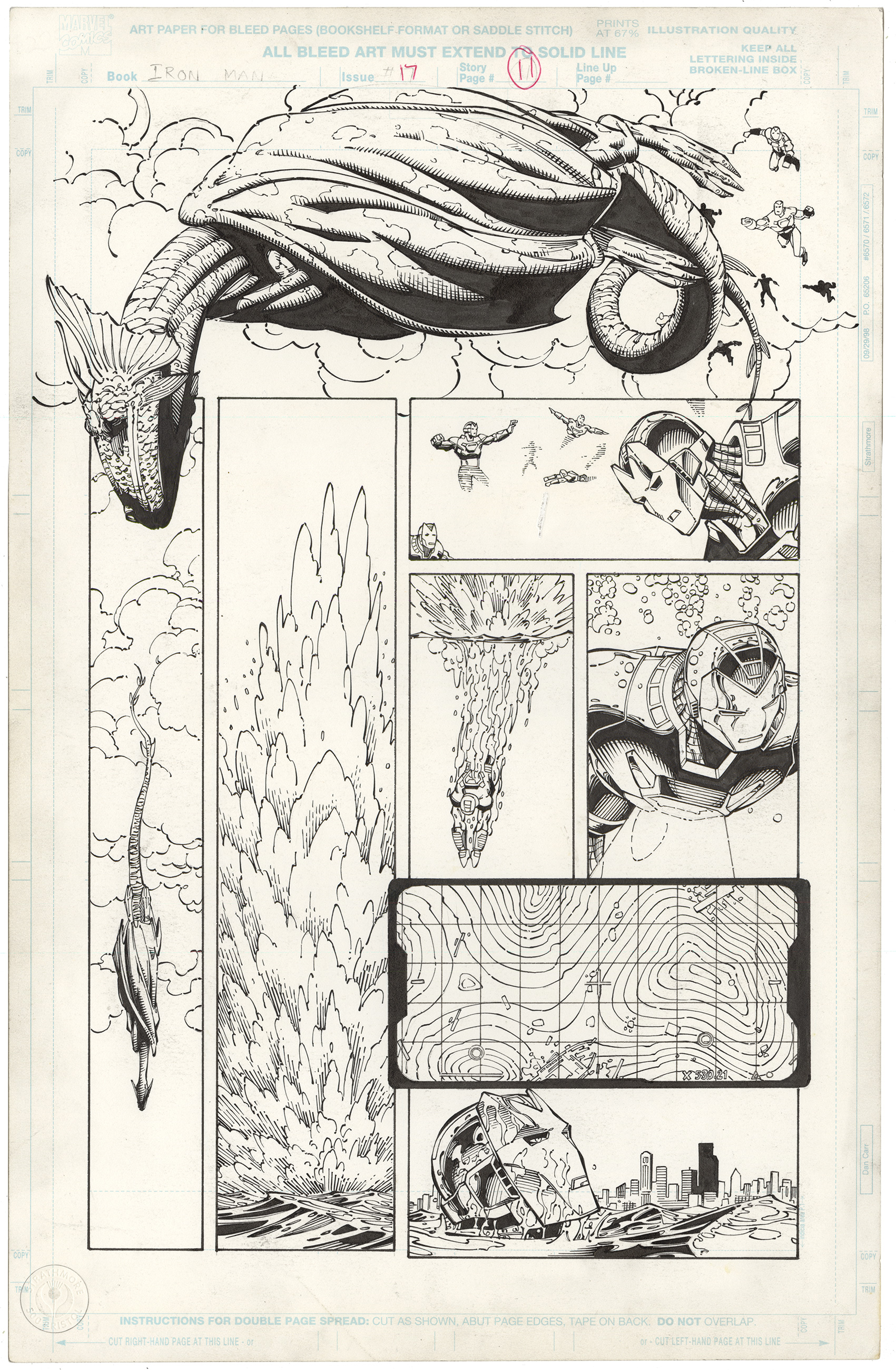 Original Comic Art by Iron Man Vol 3 17 P11 Fin Fang Foom | Nostalgic ...