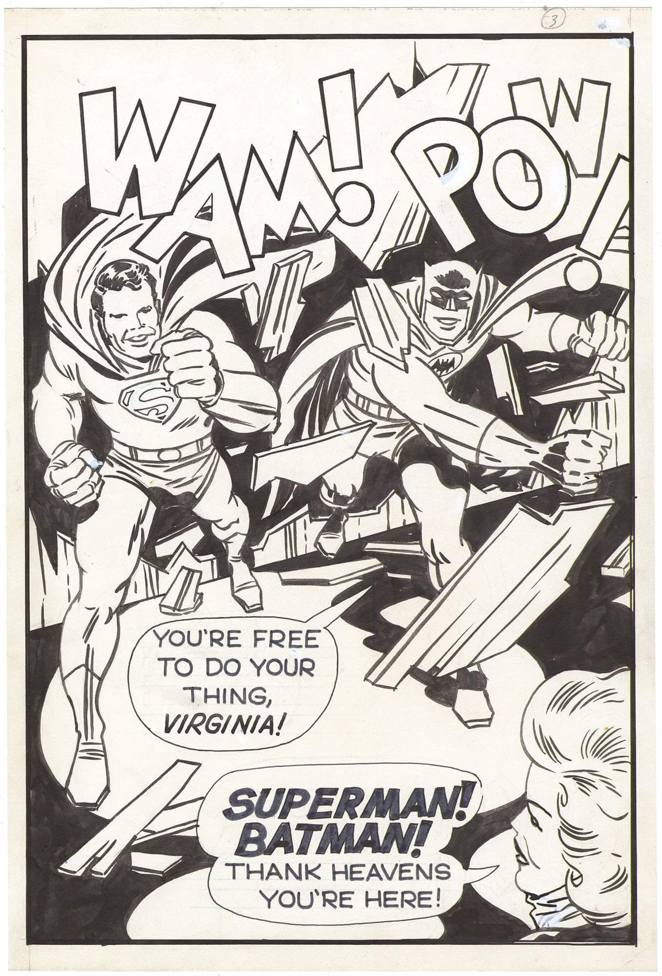 Original Comic Art by Kirby Virginia Dc Piece Rare Pencils Inks Jack ...