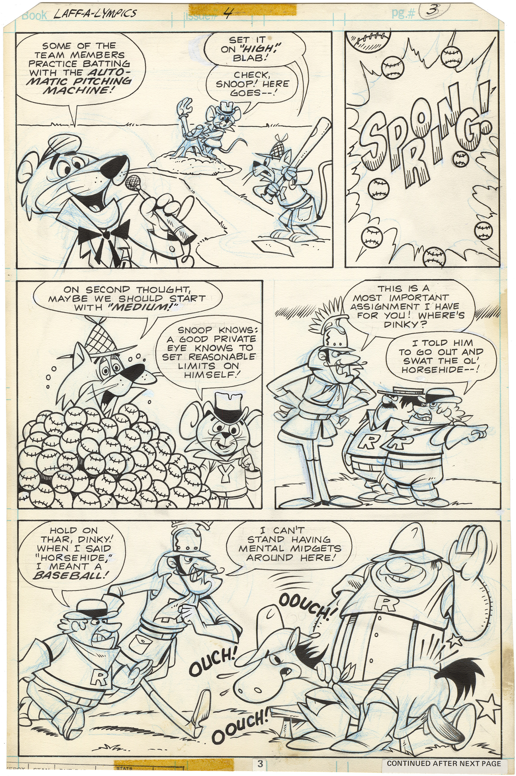 Original Comic Art By Jack Manning Laff Lympics 4 P3 Nostalgic Investments