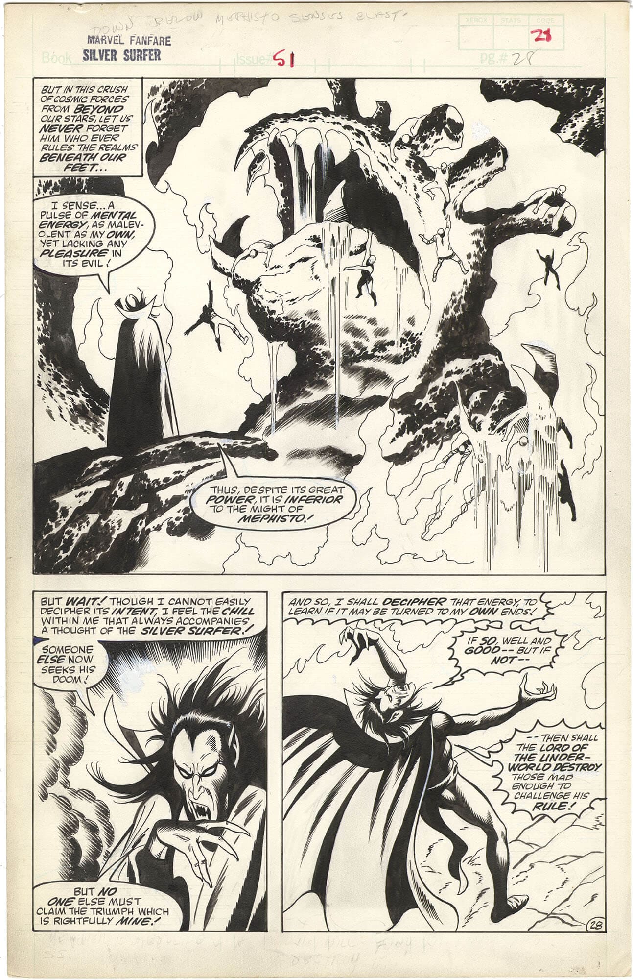 Original Comic Art by Marvel Fanfare 51 P28 23 Splash | Nostalgic ...