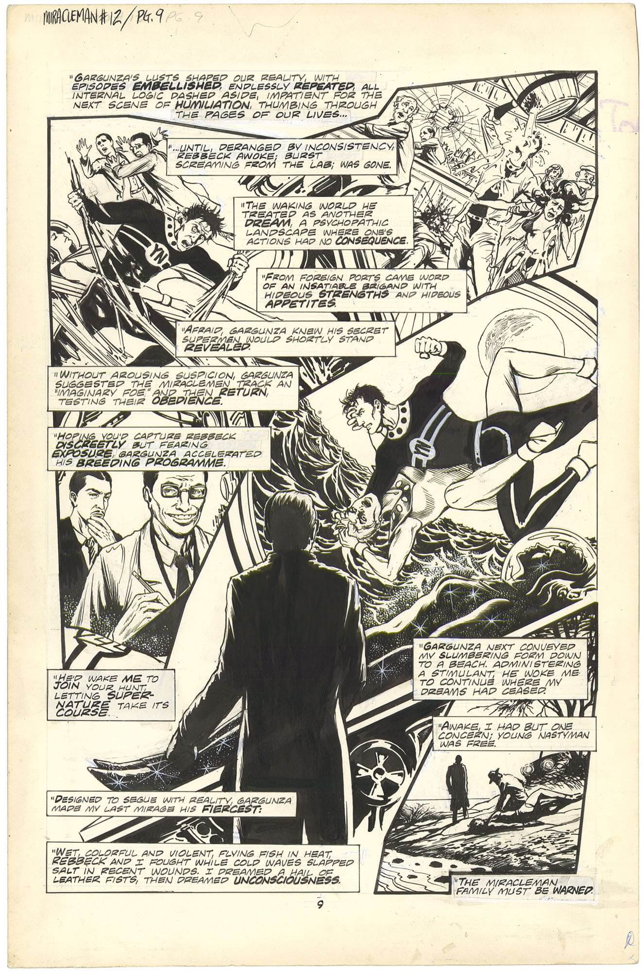 Original Comic Art by Miracleman 12 P9 Rare | Nostalgic Investments