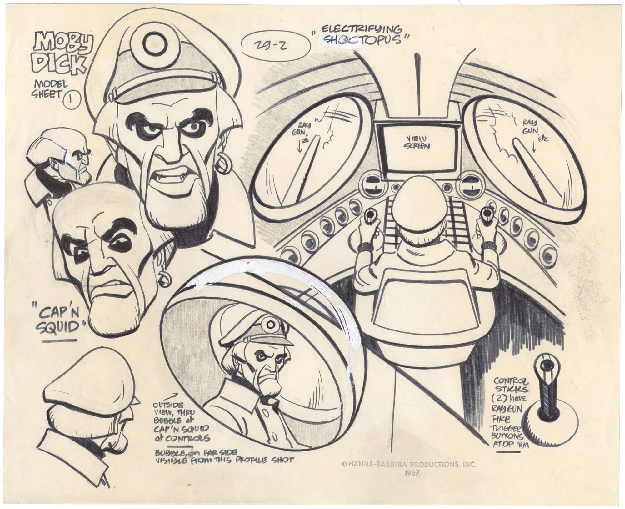 Original Comic Art by Moby Dick Cartoon Model Sheet | Nostalgic Investments