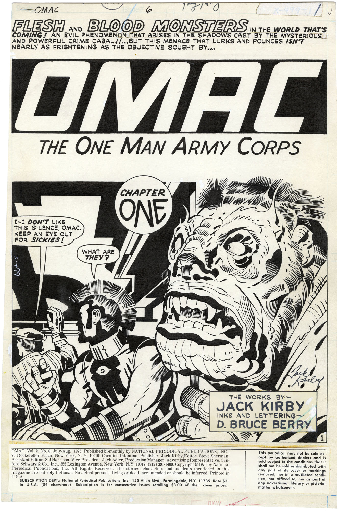 Original Comic Art by Jack Kirby | Omac 6 P1 | Nostalgic Investments