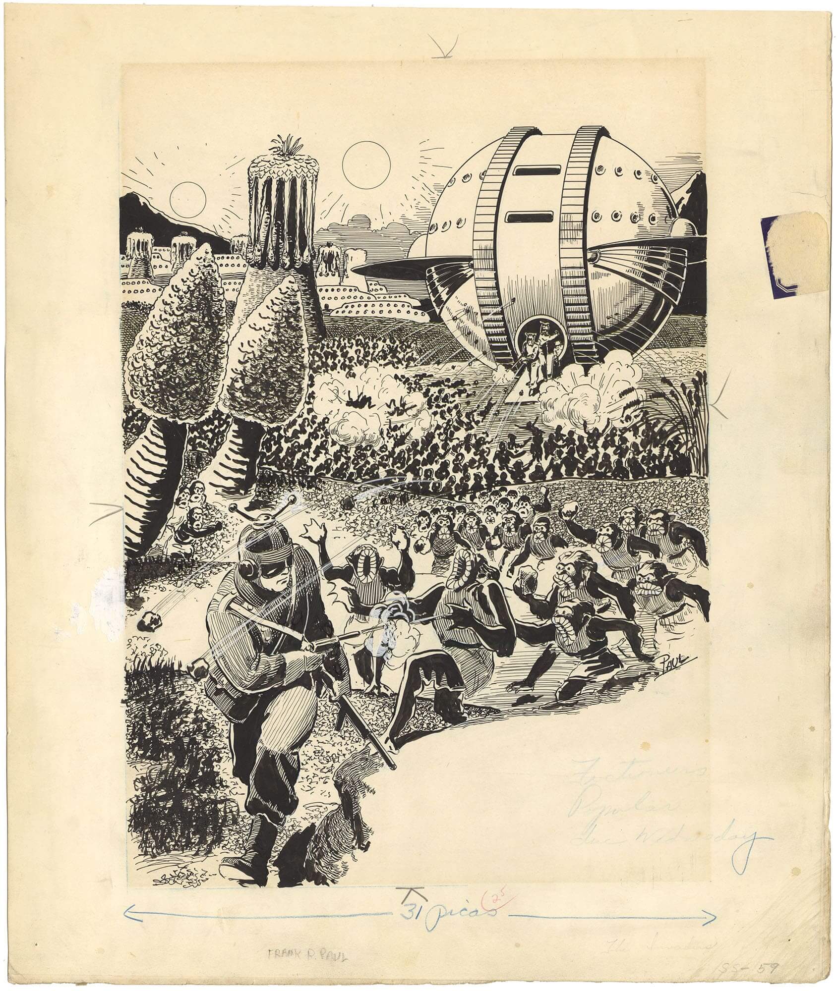 Original Comic Art by Pulp Magazine Illustration | Nostalgic Investments
