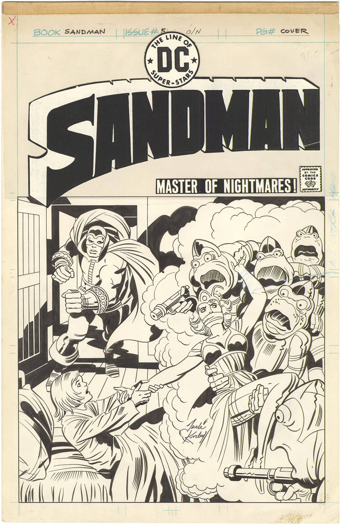 Original Comic Art by Sandman 5 Cover Jack Kirby Signed | Nostalgic ...