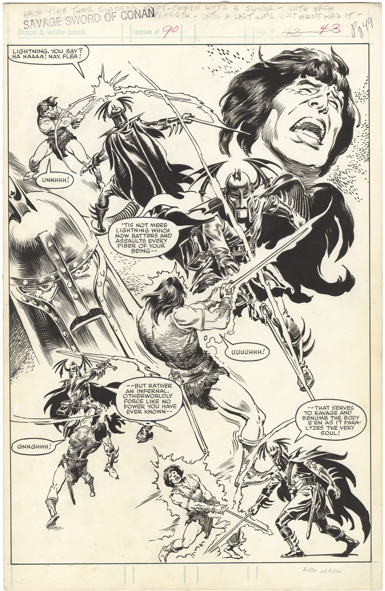Original Comic Art by John Buscema | Savage Sword Conan 90 P49 ...