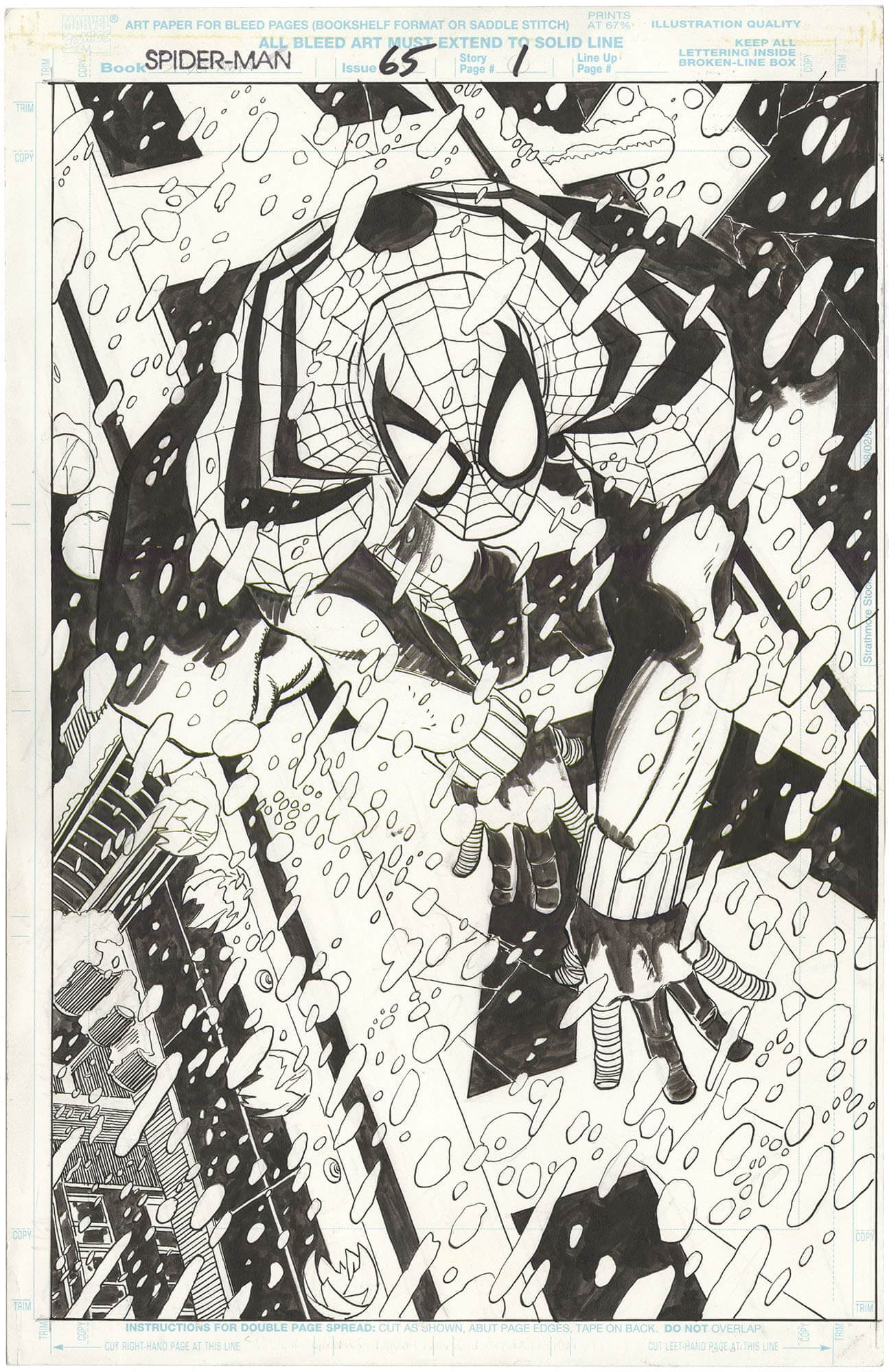 Original Comic Art by Spider Man 65 P1 Splash | Nostalgic Investments