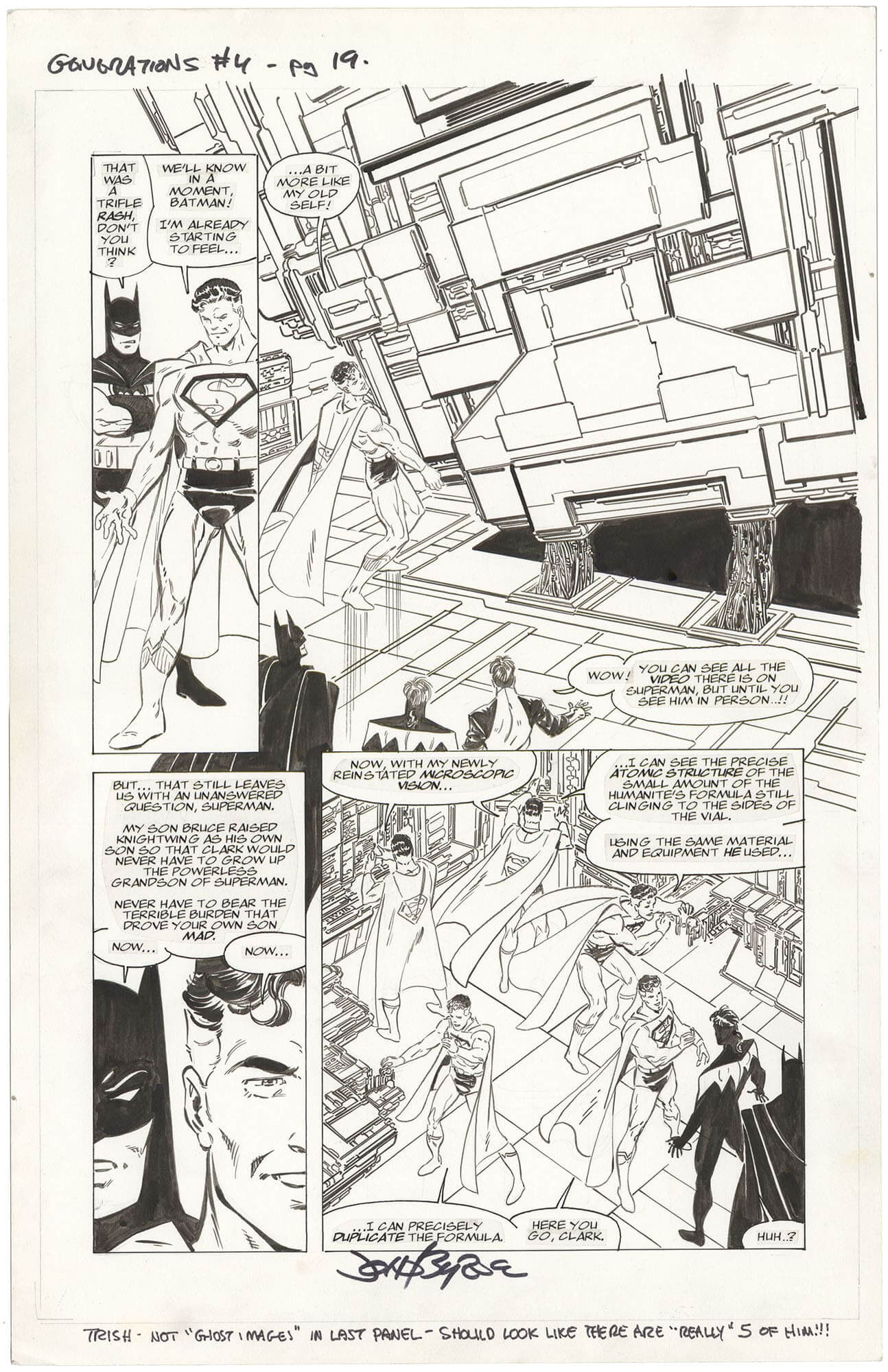 Superman Comic Book Page Black And White