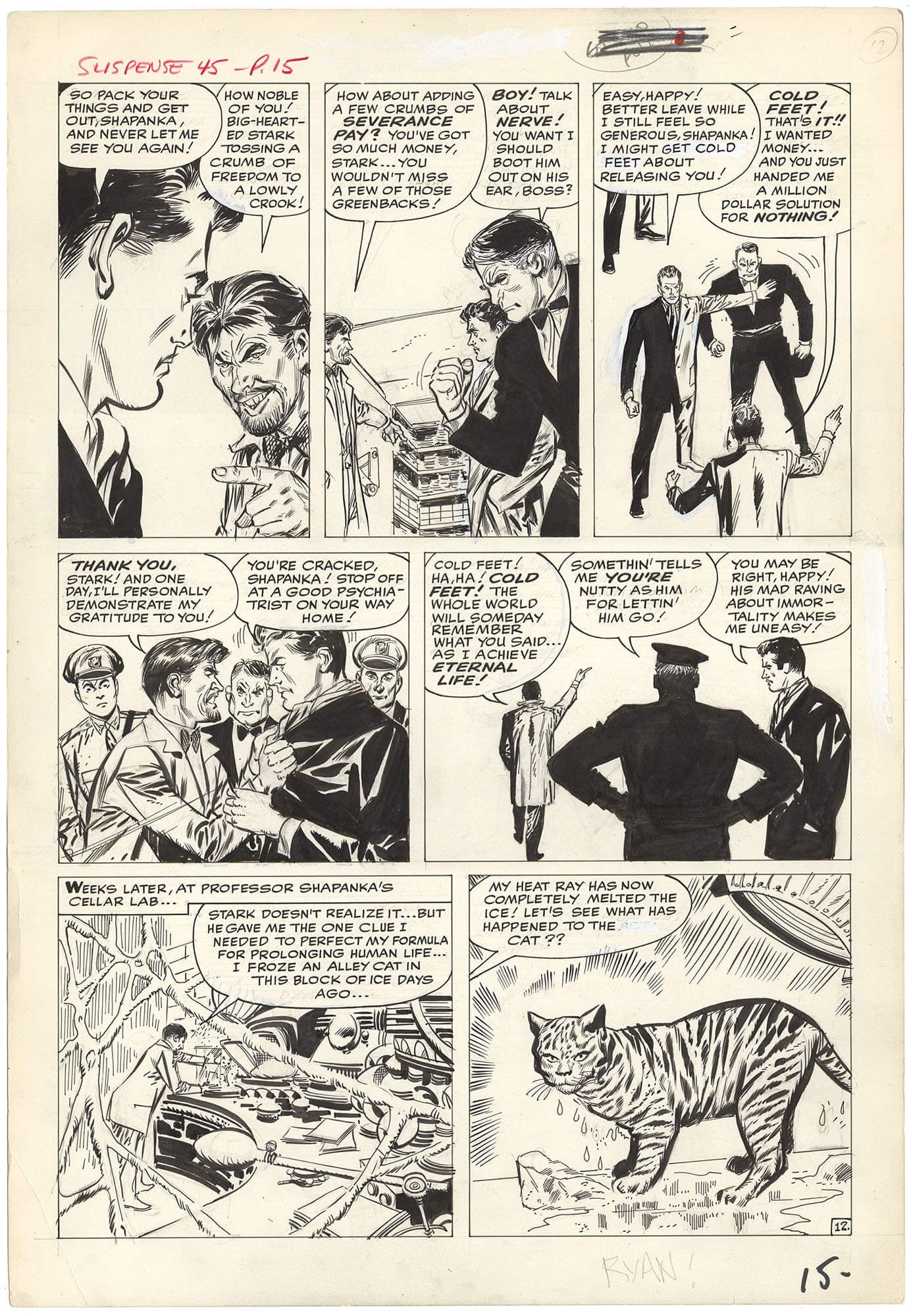 Original Comic Art by Tales Suspense 45 P12 First Happy Hogan And Jack ...