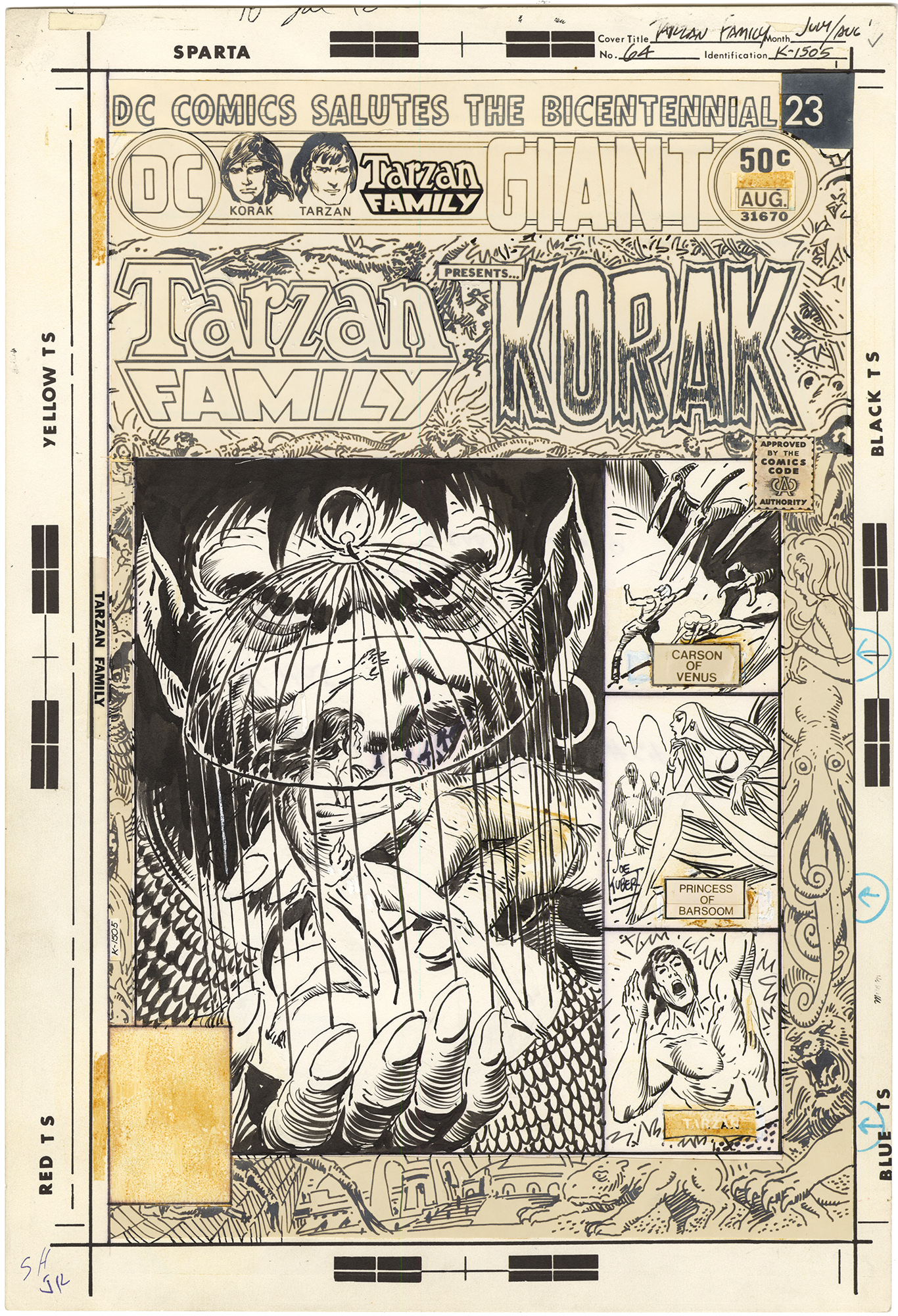 Original Comic Art by Tarzan Family 64 Cover | Nostalgic Investments
