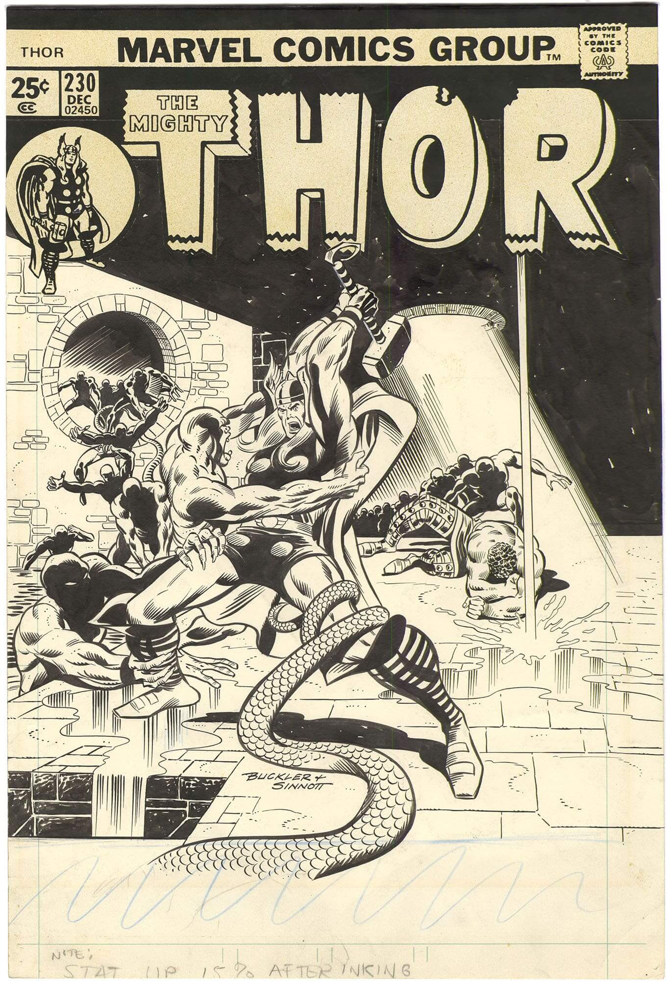 Original Comic Art by Thor 230 Cover Signed | Nostalgic Investments