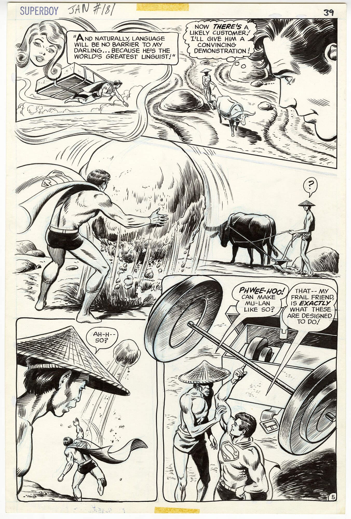 Original Comic Art by Superboy 181 P5 | Nostalgic Investments