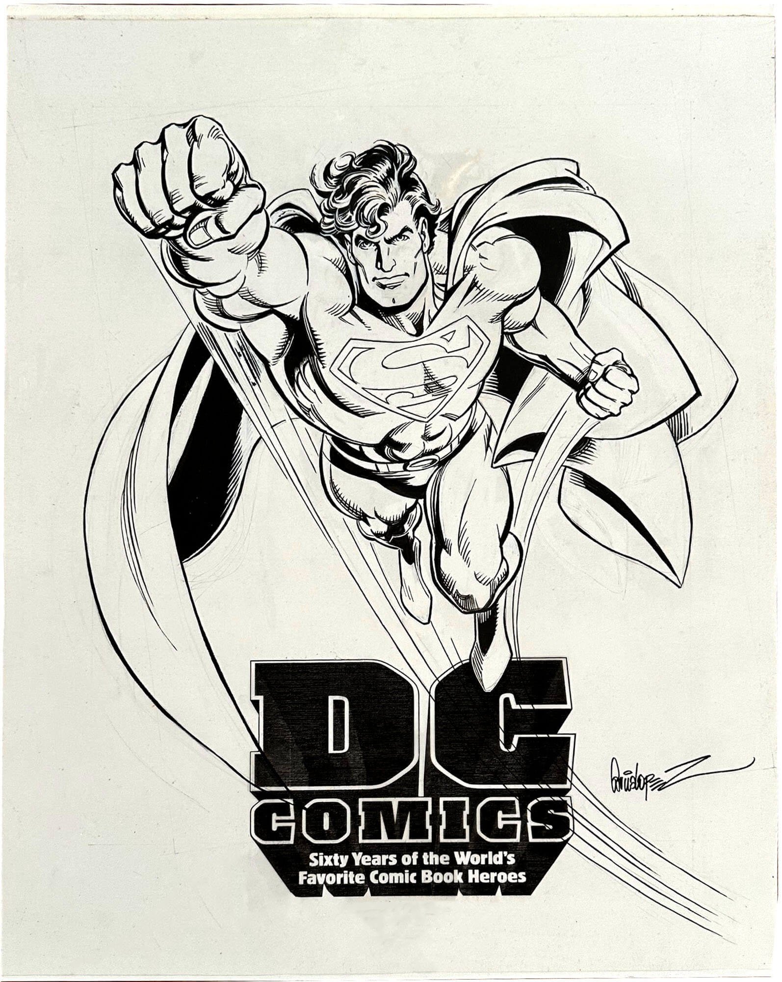 Original Comic Art by Dc Comics 60 Years Worlds Favorite Comic Book ...