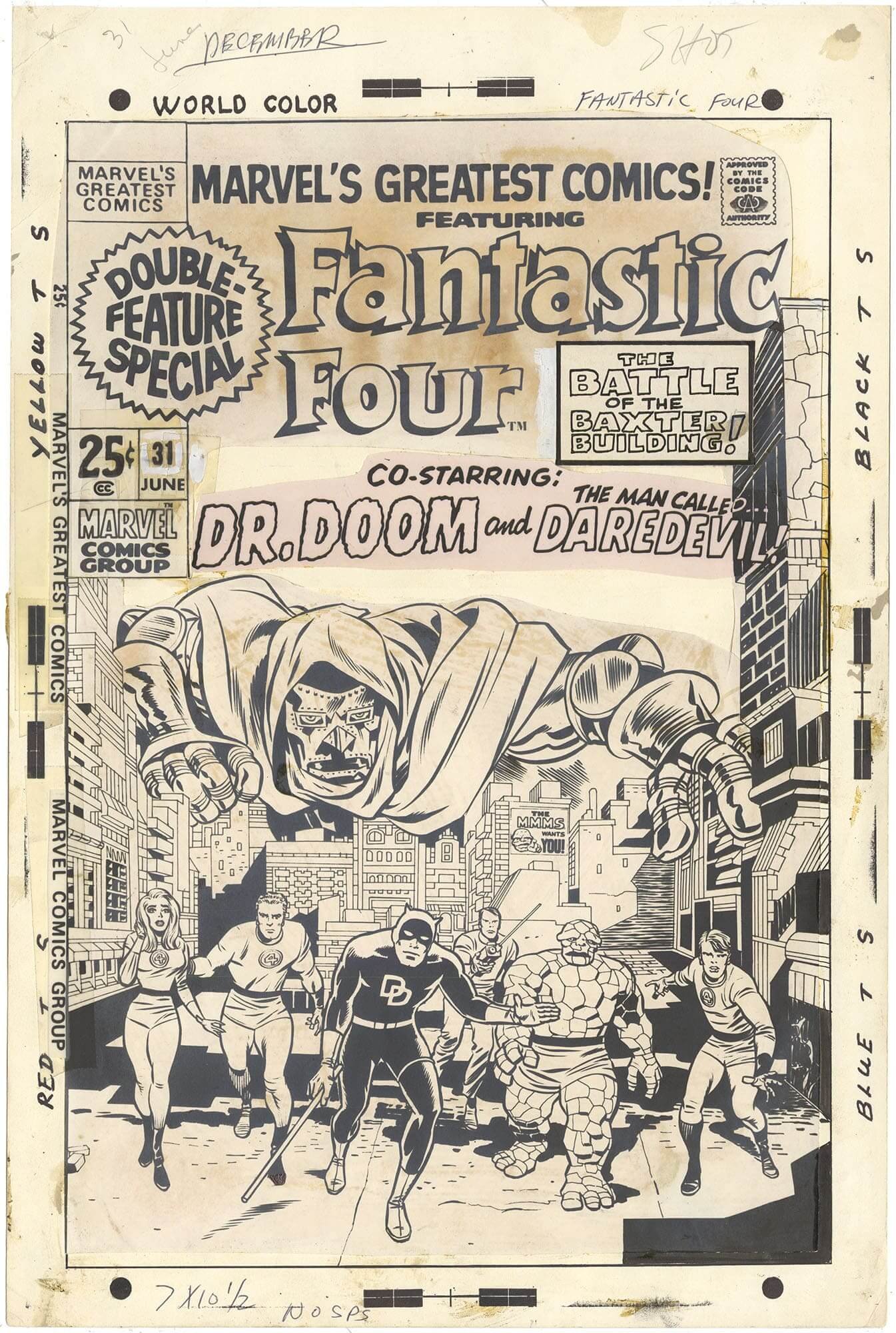 Original Comic Art by Marvels Greatest Comics 31 Cover Stat | Nostalgic ...