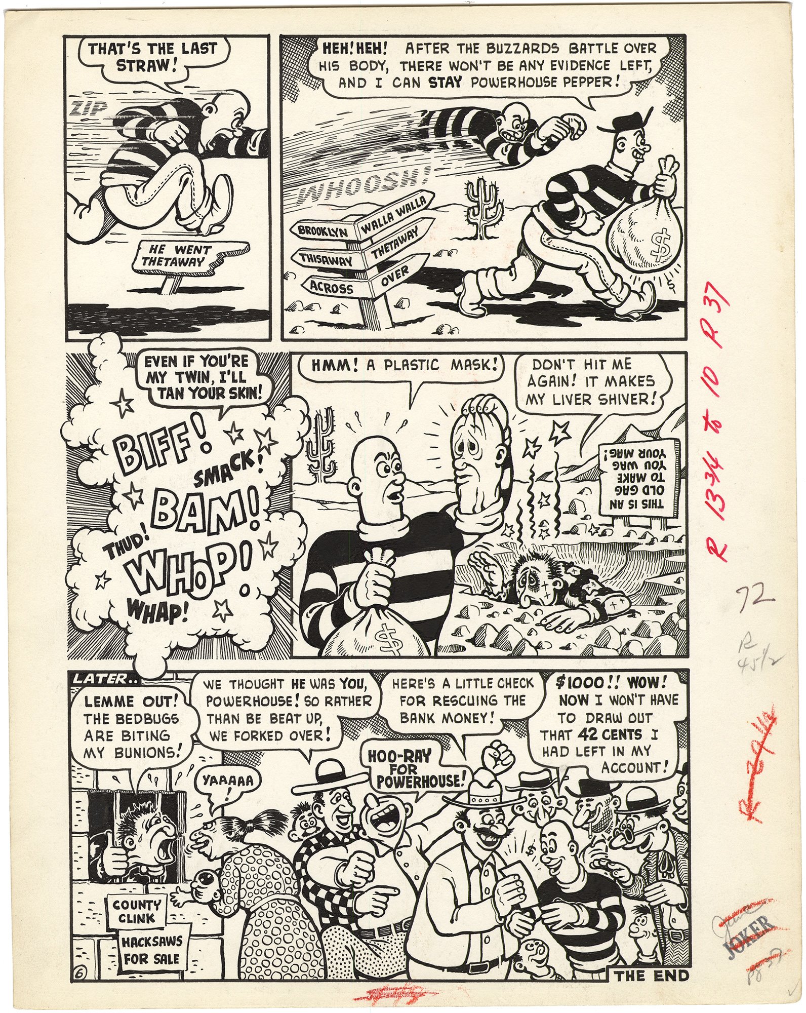 Original Comic Art by Basil Wolverton | Nostalgic Investments