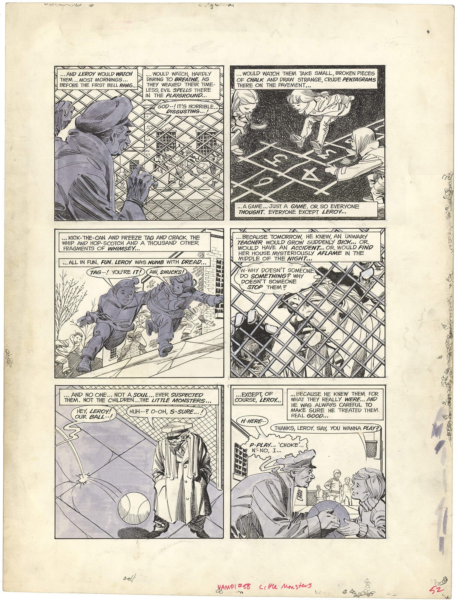 Original Comic Art by Vampirella 58 P52 Little Monsters Large Art ...